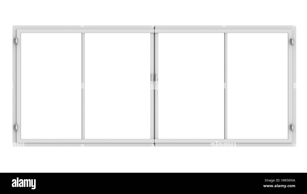 3d rendering window frame isolated on white Stock Photo - Alamy