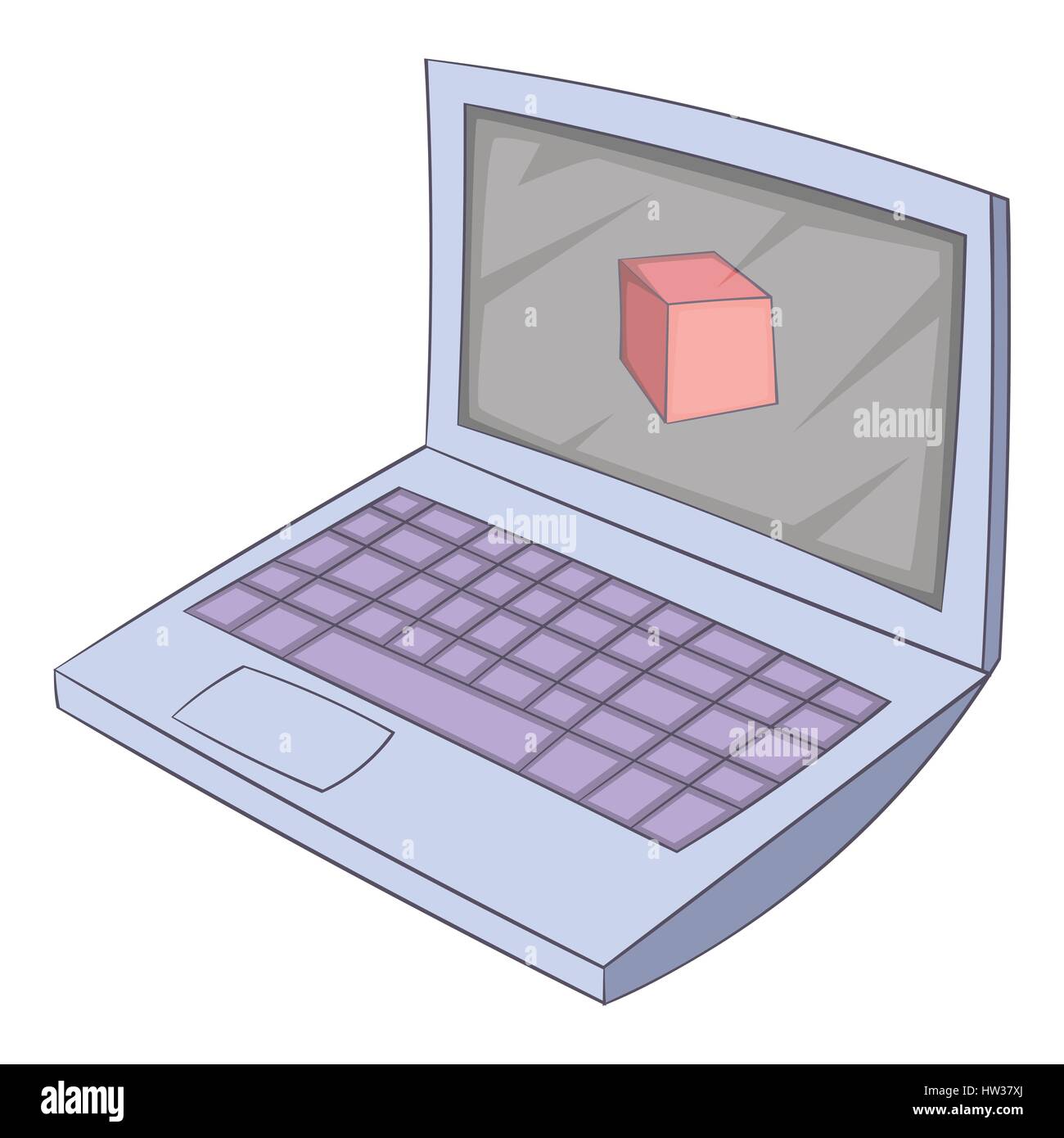 Laptop icon, cartoon style Stock Vector Image & Art - Alamy
