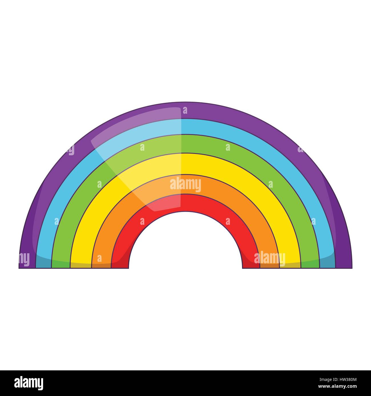 Rainbow icon, cartoon style Stock Vector Image & Art - Alamy