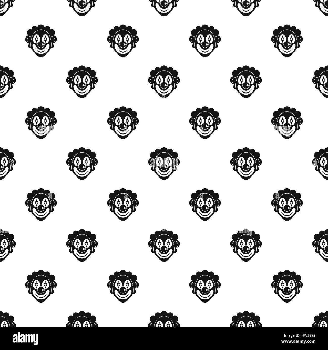 Clown black pattern circus Stock Vector Images - Alamy