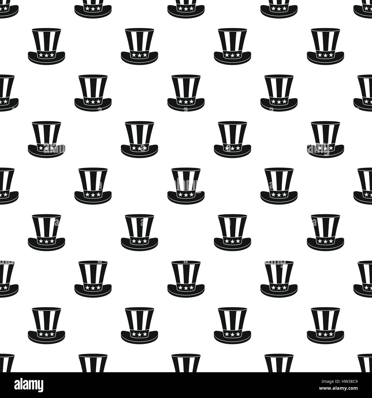 Top hat pattern, simple style Stock Vector Image & Art - Alamy