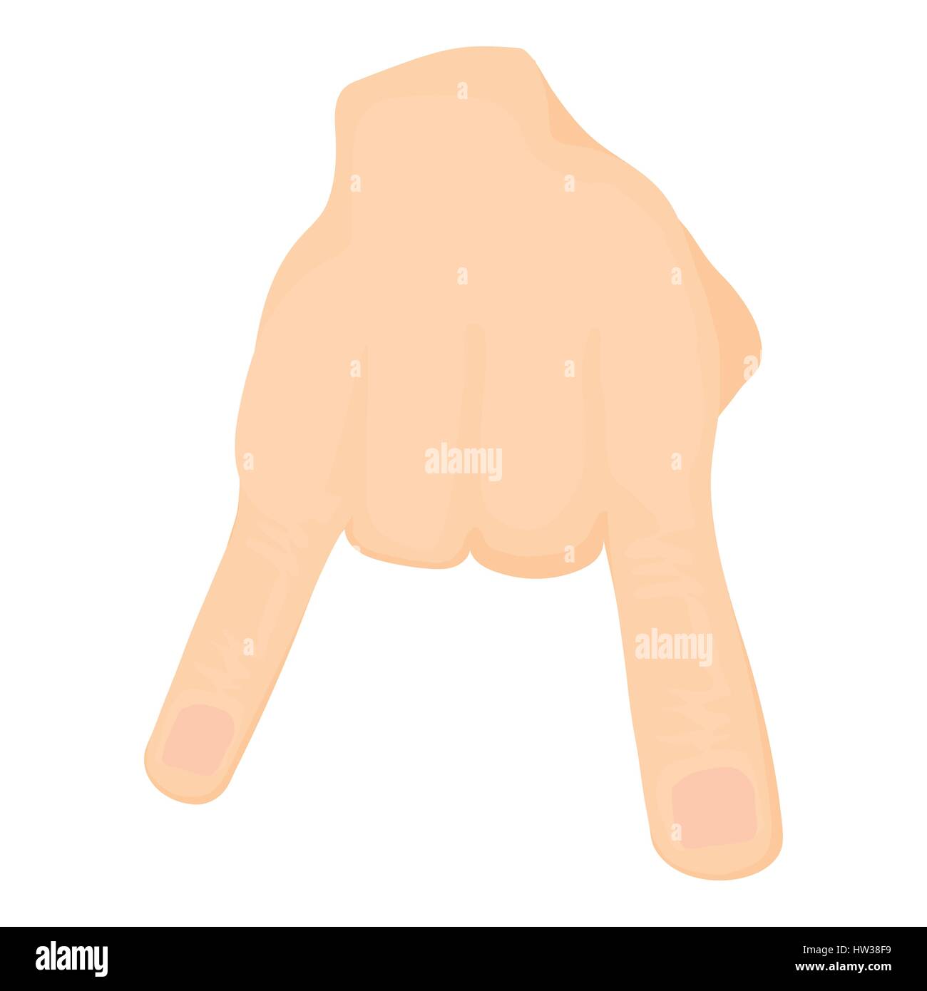 Two fingers icon, cartoon style Stock Vector Image & Art - Alamy