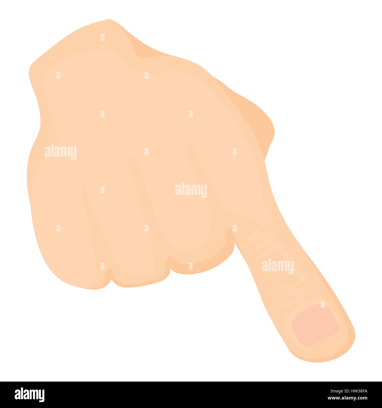 One finger icon, cartoon style Stock Vector Image & Art - Alamy