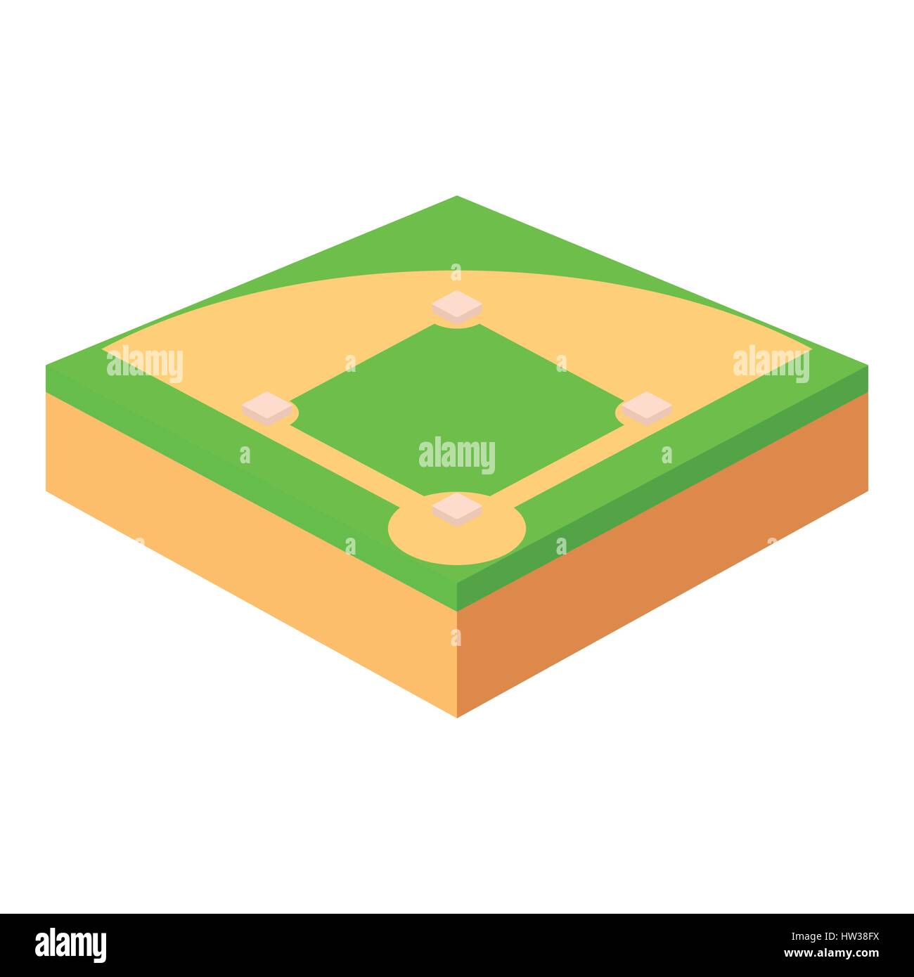 Baseball field icon, cartoon style Stock Vector Image & Art - Alamy