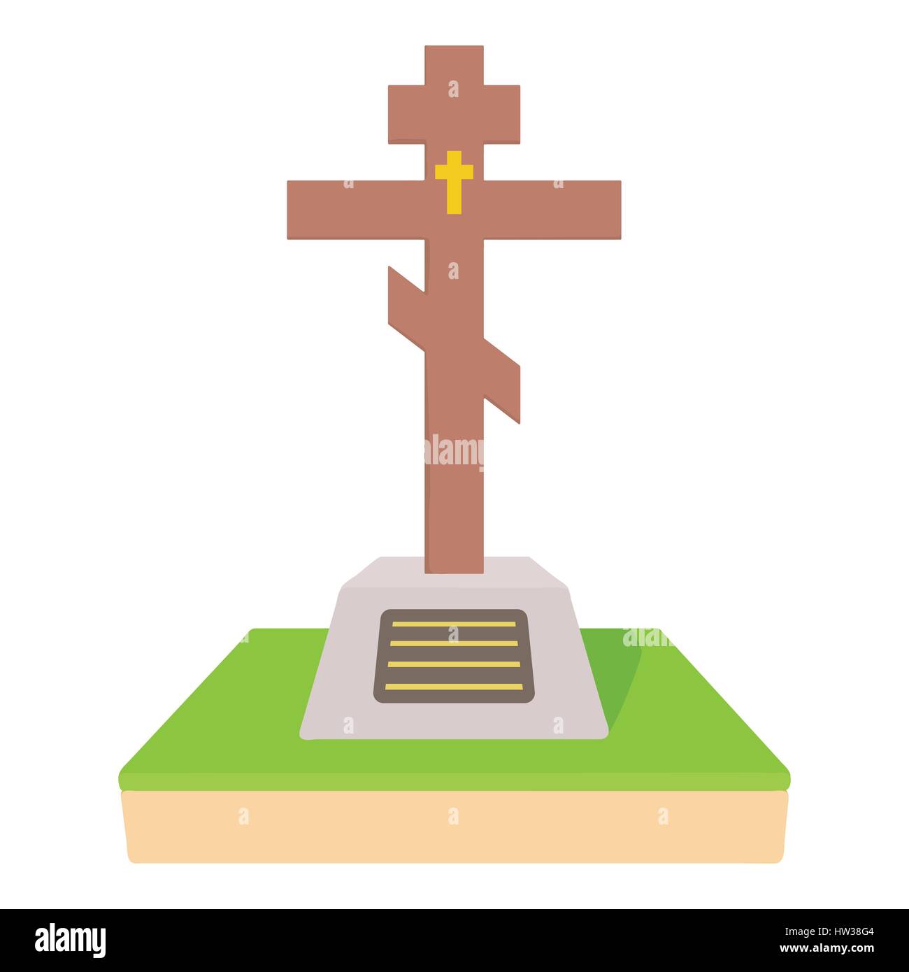 Christian grave icon, cartoon style Stock Vector Image & Art - Alamy