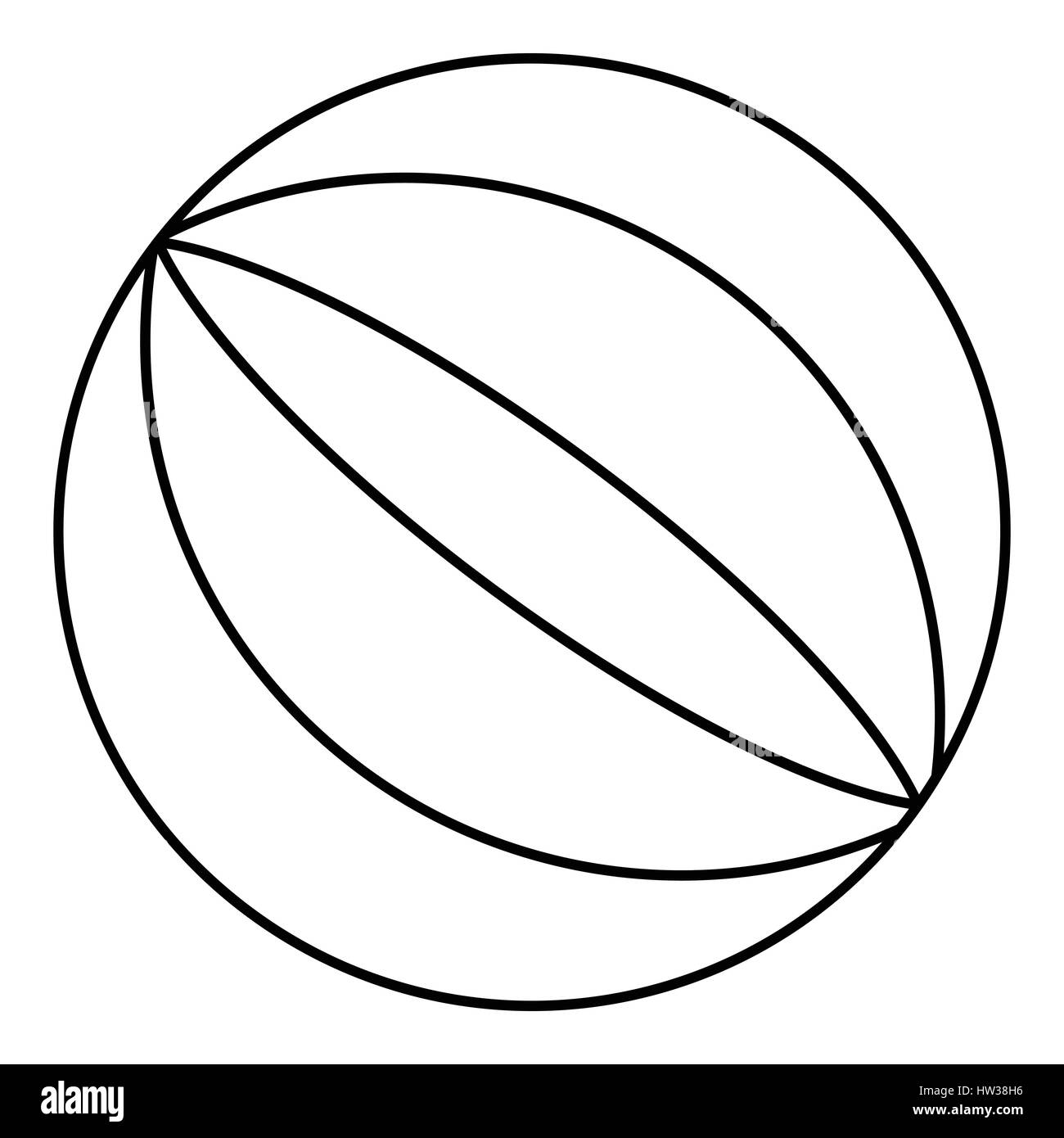 Ball icon, outline style Stock Vector Image & Art - Alamy