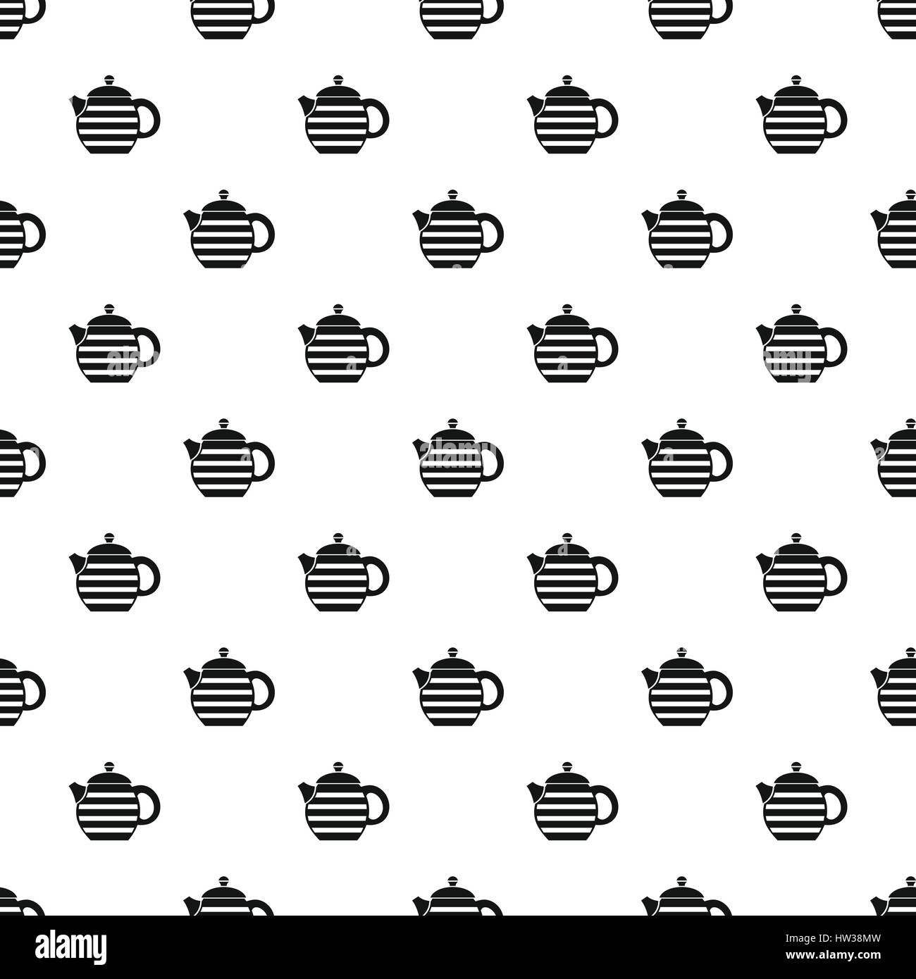 Teapot pattern, simple style Stock Vector Image & Art - Alamy