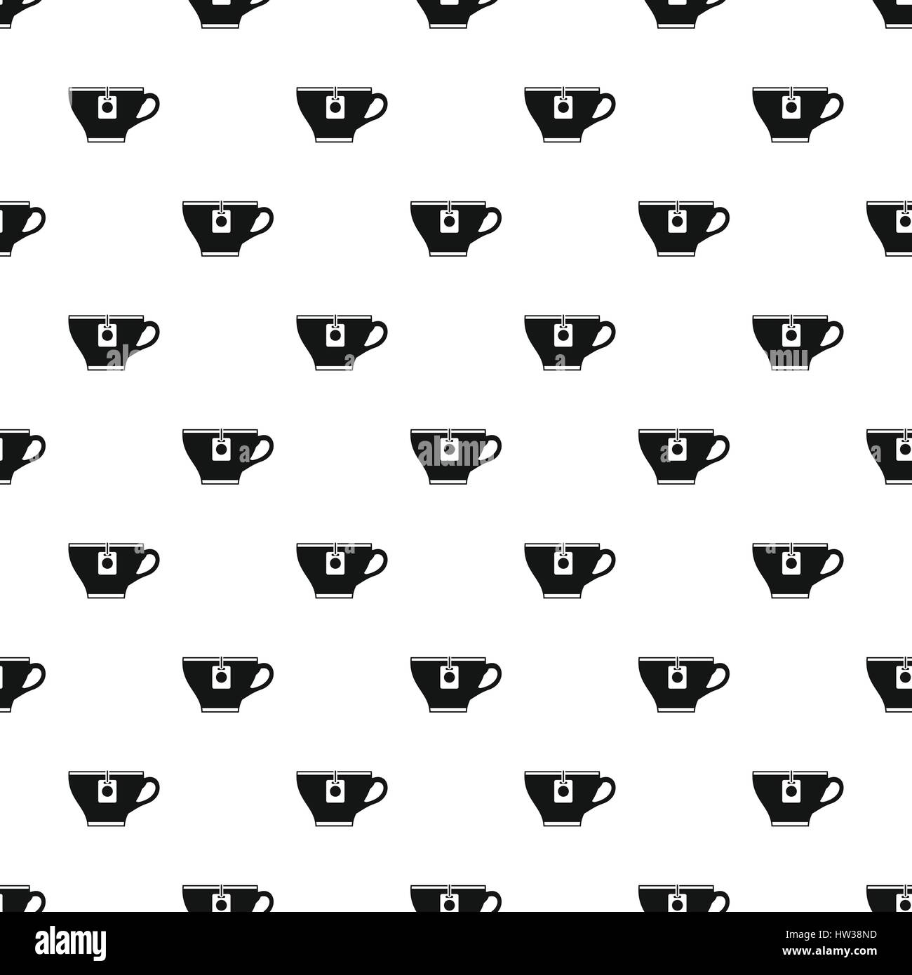 Teacup pattern background Black and White Stock Photos & Images - Alamy