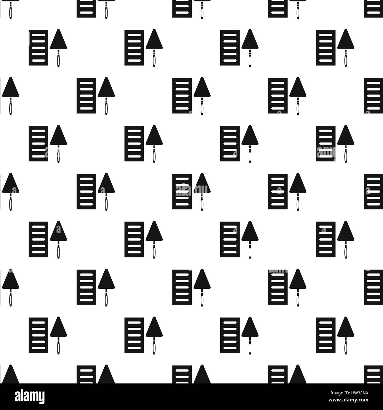 Brick and trowel pattern, simple style Stock Vector Image & Art - Alamy