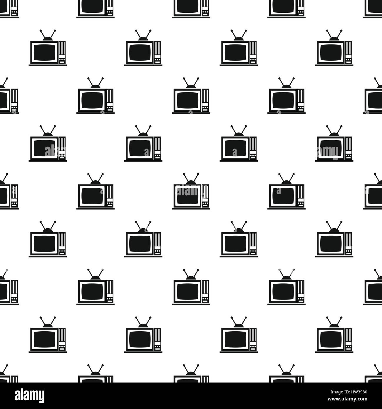 Retro TV pattern, simple style Stock Vector Image & Art - Alamy