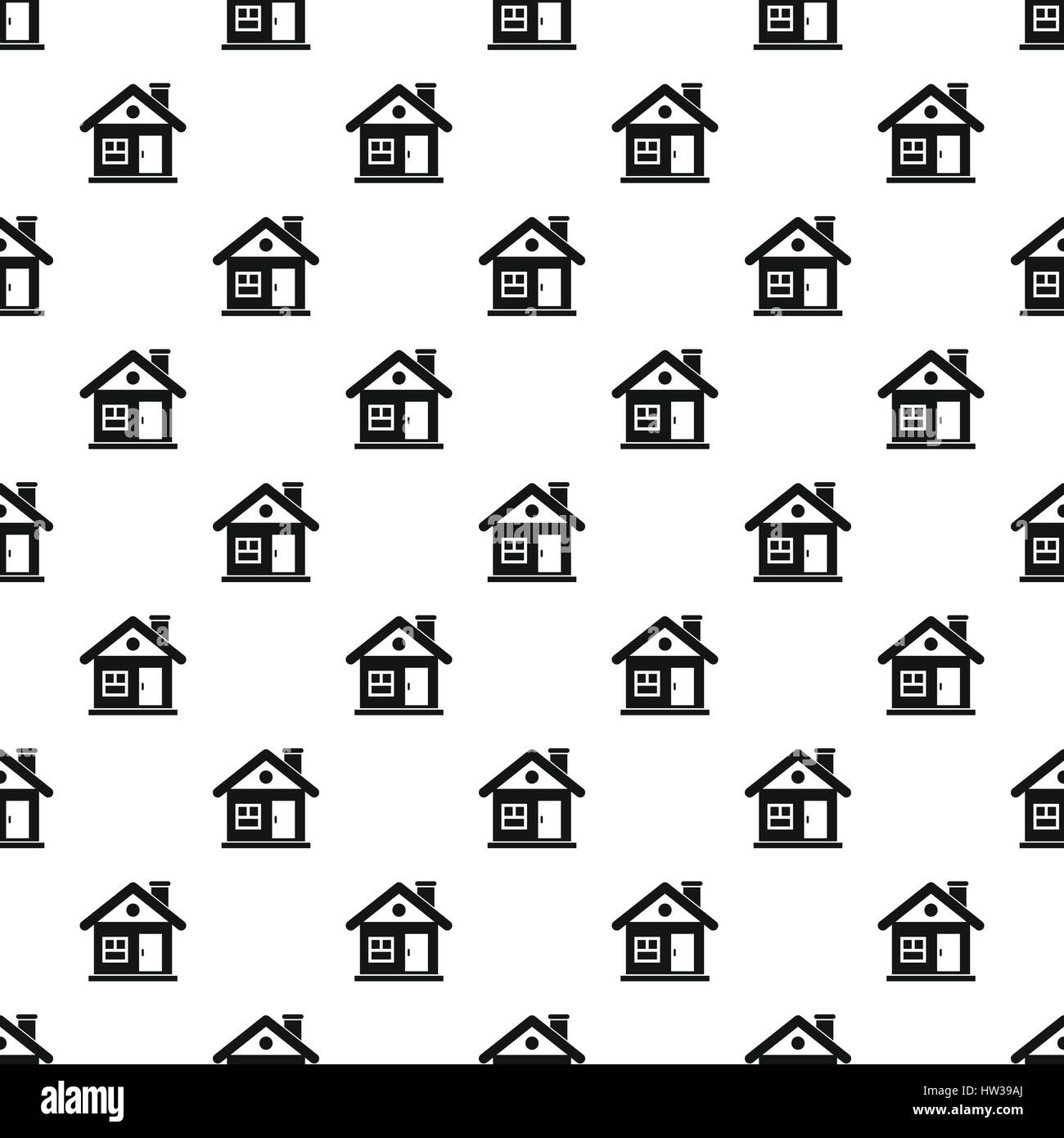 Small cottage pattern, simple style Stock Vector Image & Art - Alamy
