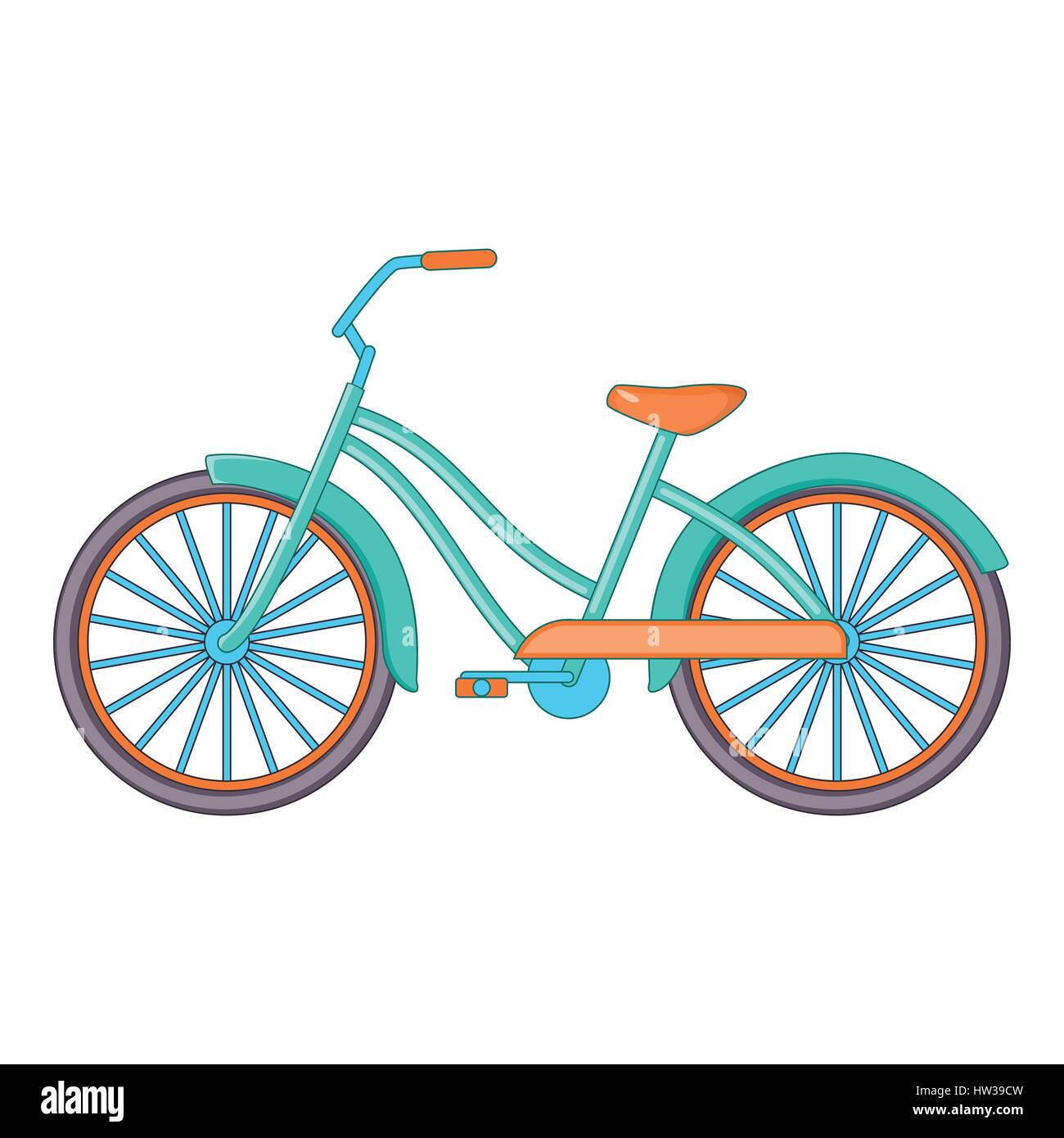 Bike icon, cartoon style Stock Vector Image & Art - Alamy