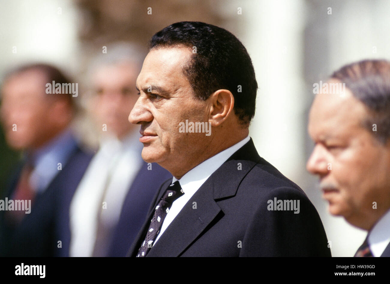 Egyptian President Hosni Mubarak, in power from 1981-2011, during the ...