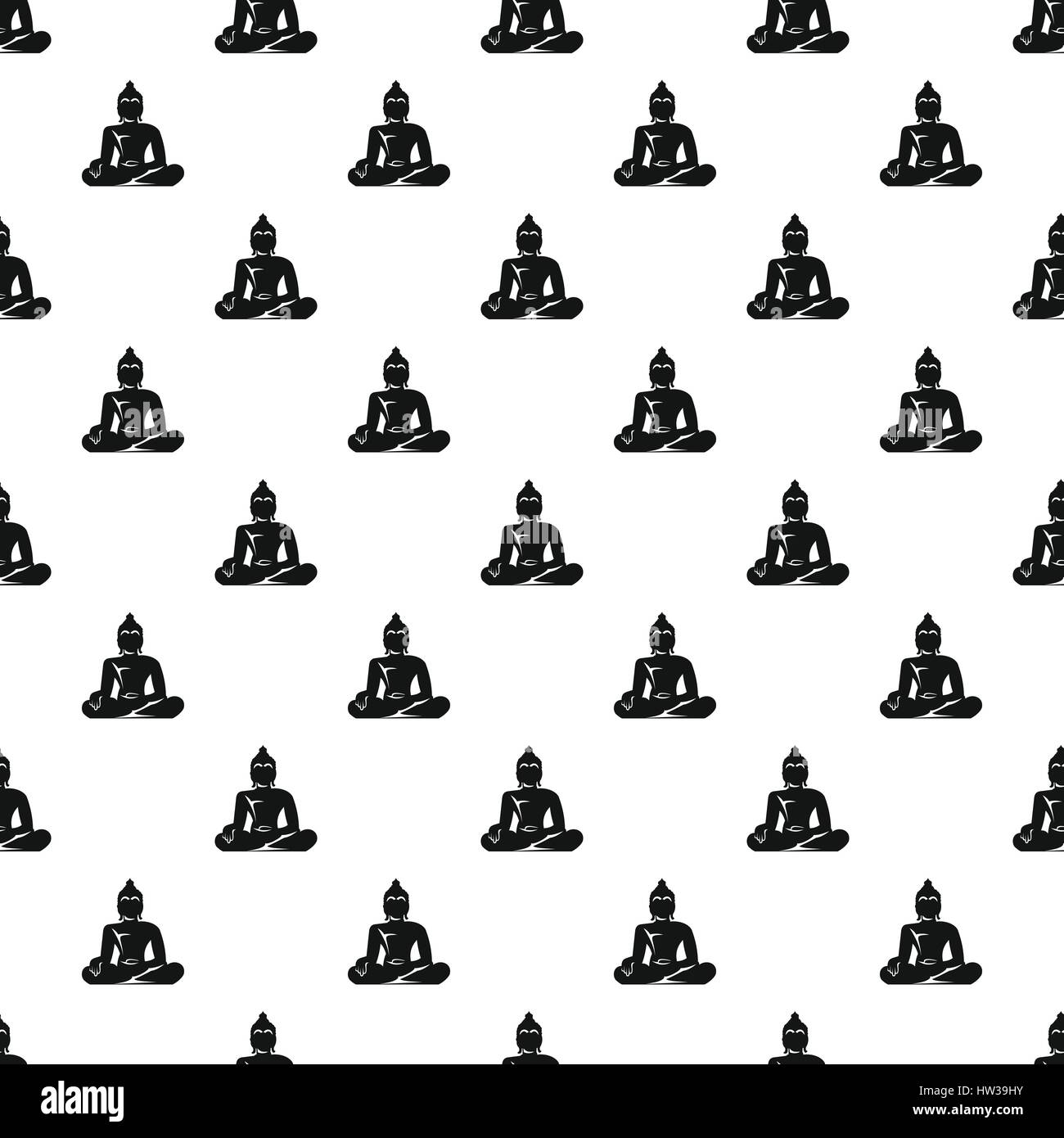 Buddha statue pattern, simple style Stock Vector Image & Art - Alamy