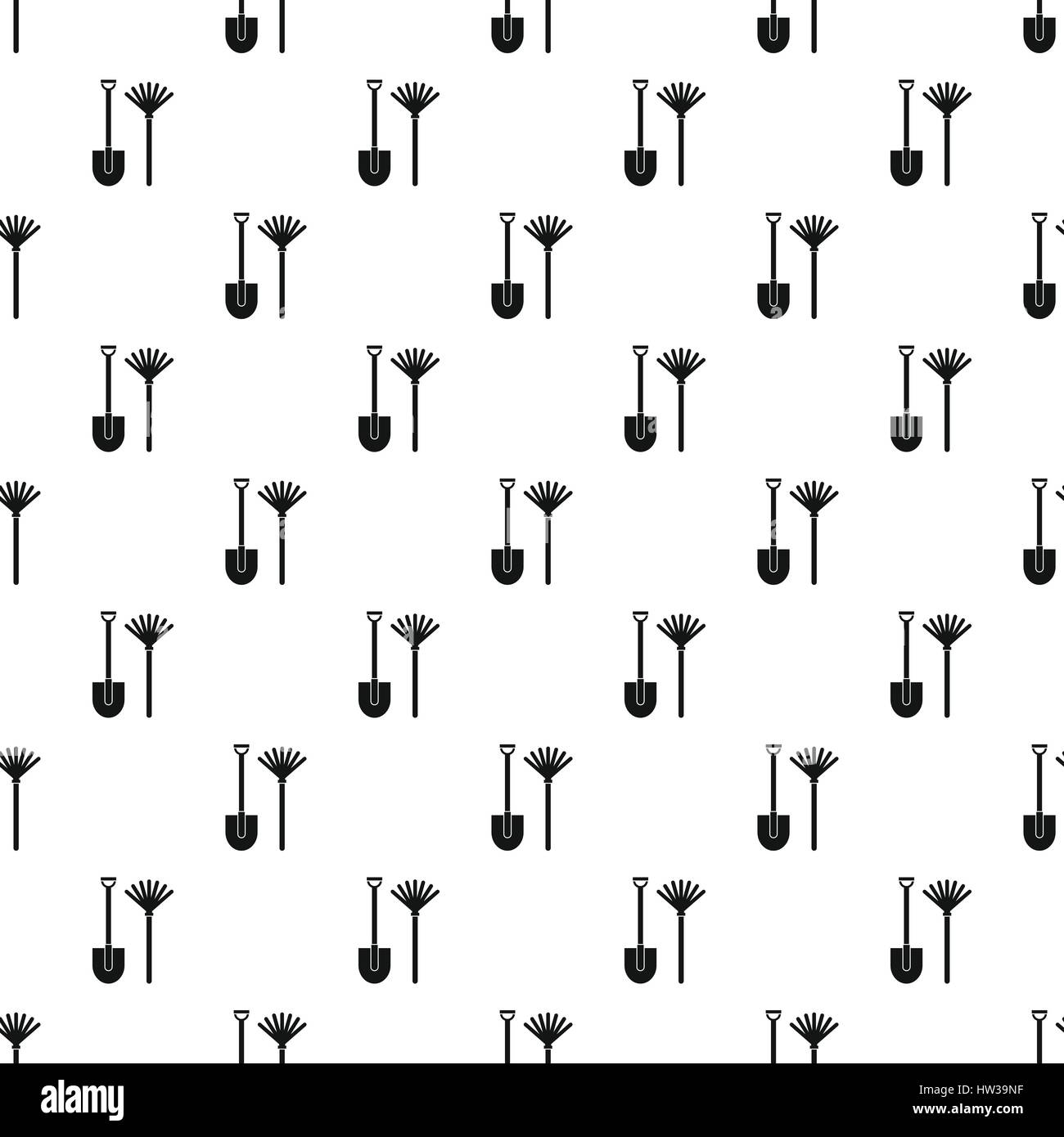 Shovel and broom pattern, simple style Stock Vector Image & Art - Alamy