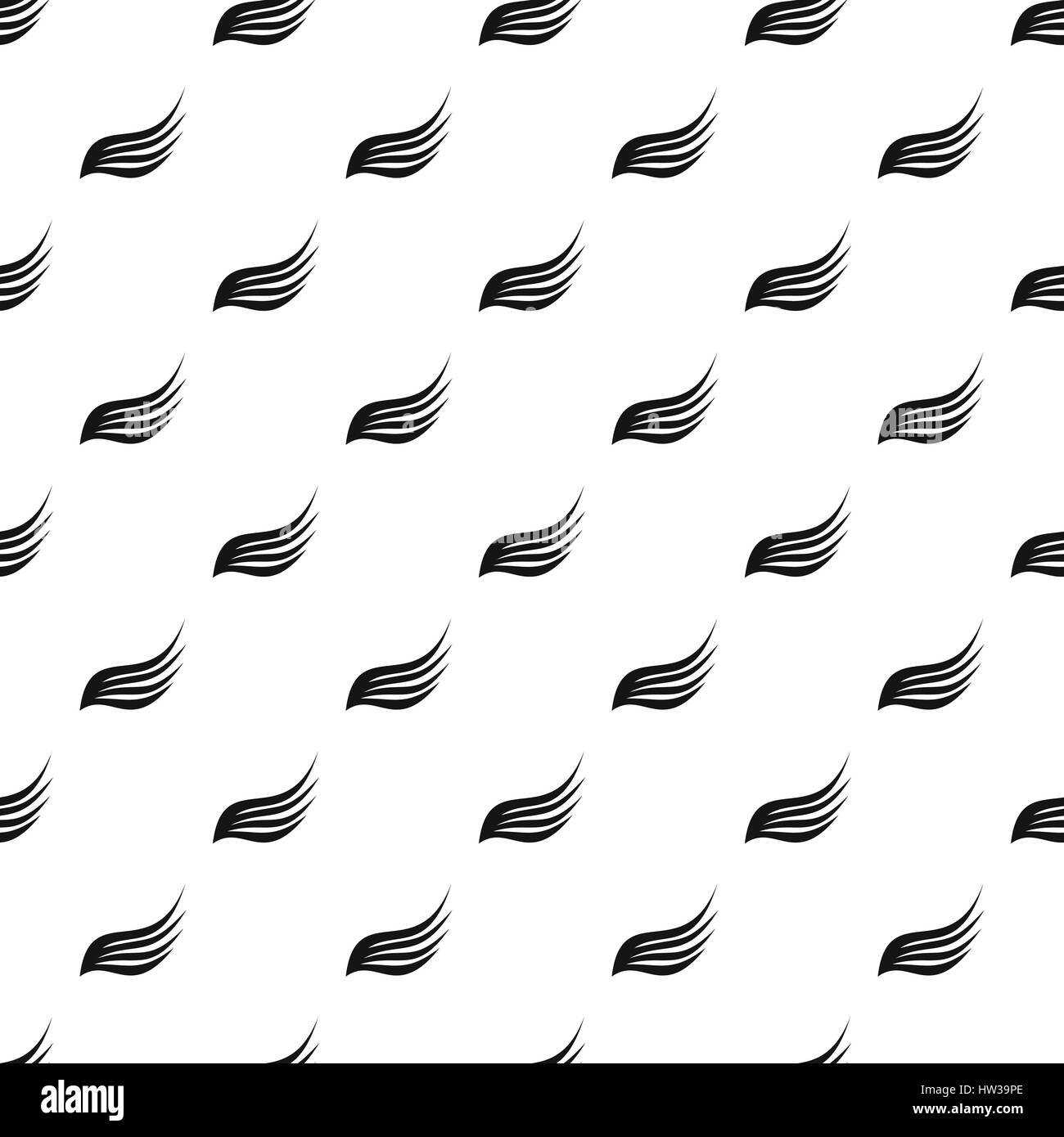 Birds wing with feathers pattern, simple style Stock Vector Image & Art ...