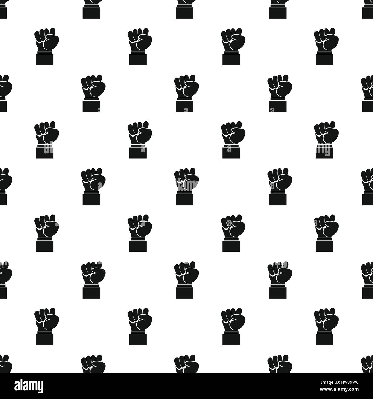 Clenched fist pattern, simple style Stock Vector Image & Art - Alamy