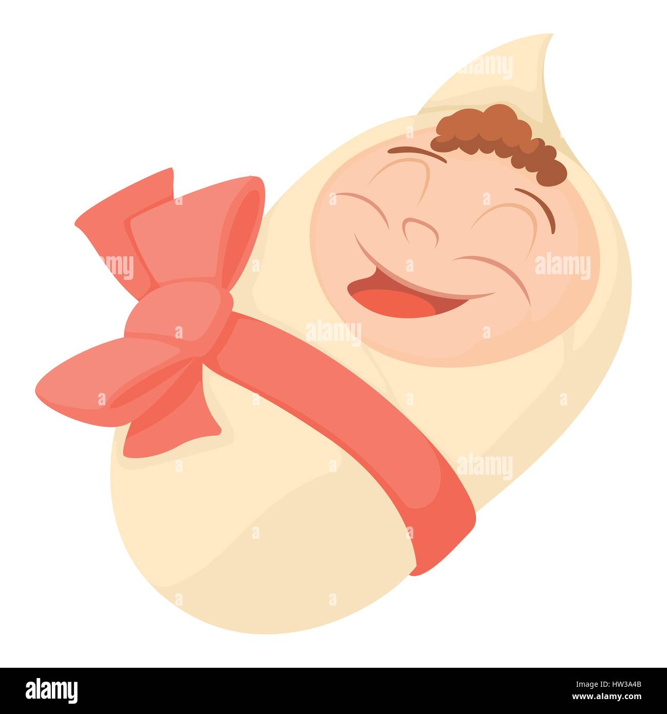 Newborn baby smiling icon, cartoon style Stock Vector Image & Art - Alamy