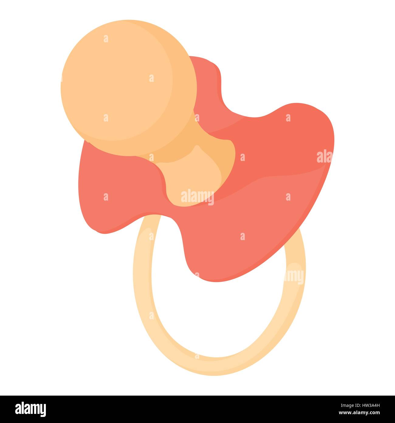 Red baby pacifier icon, cartoon style Stock Vector Image & Art - Alamy