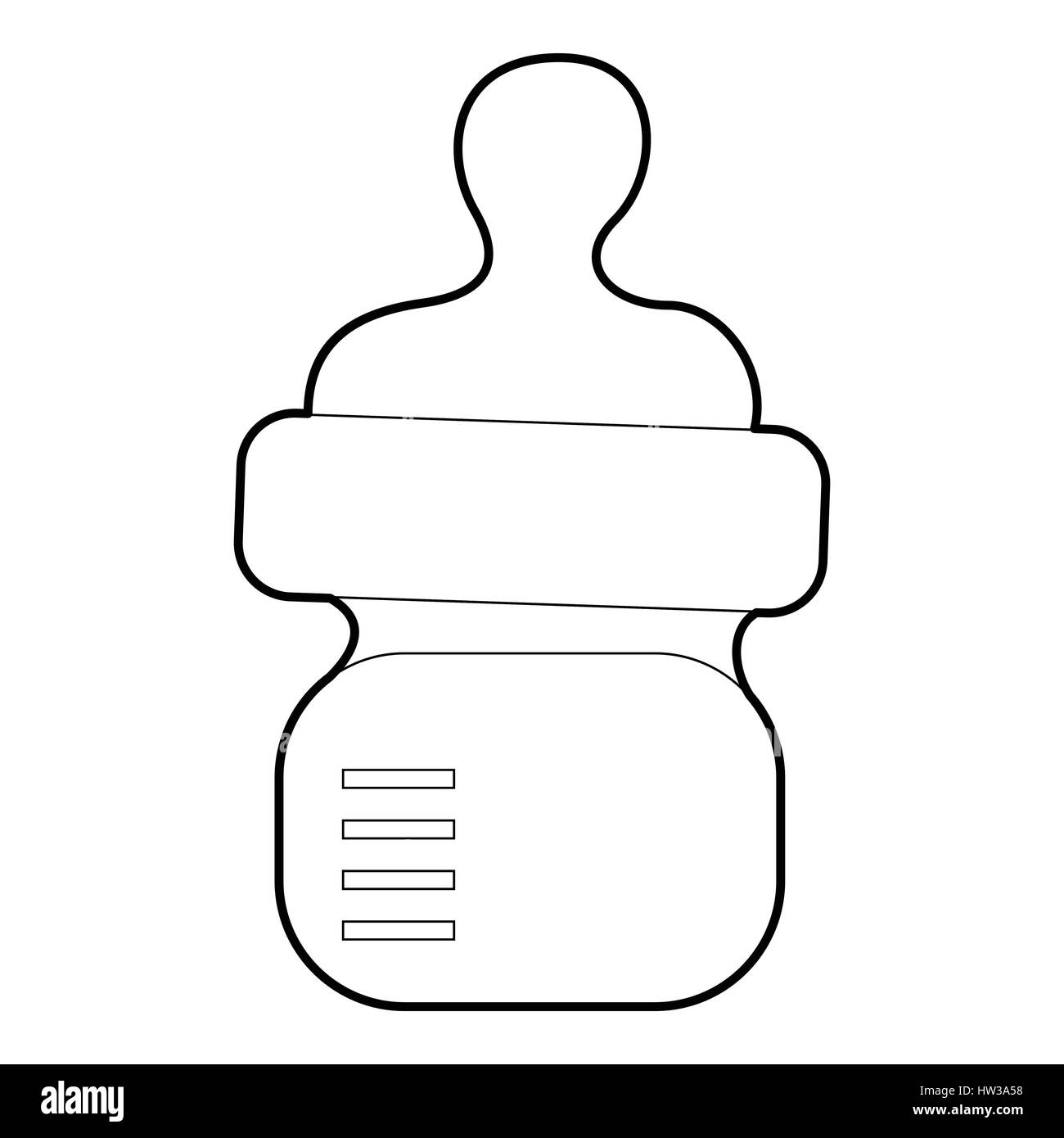 Baby bottle with milk icon, isometric 3d style Stock Vector Image & Art ...