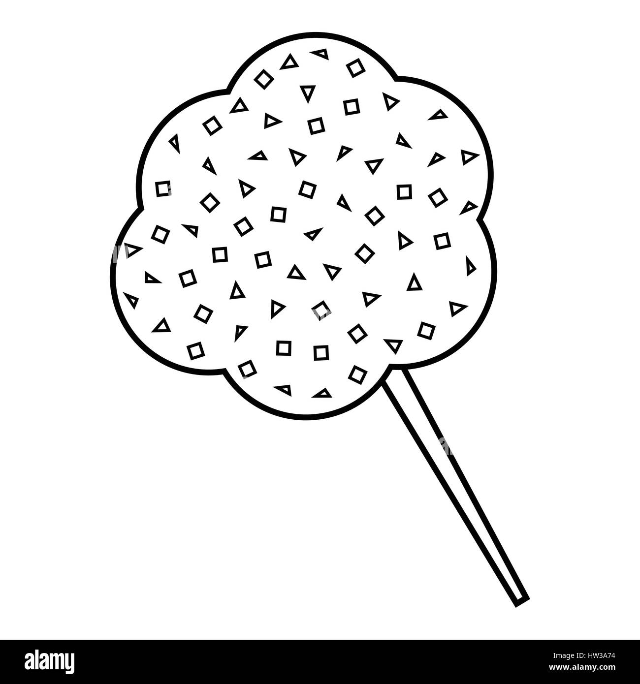 Cotton candy icon, outline style Stock Vector Image & Art - Alamy