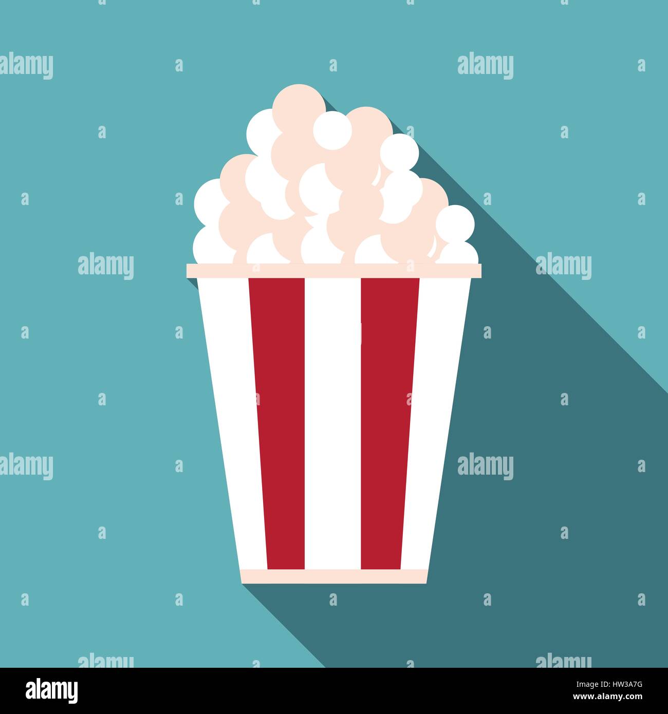 Popcorn icon, flat style Stock Vector Image & Art - Alamy