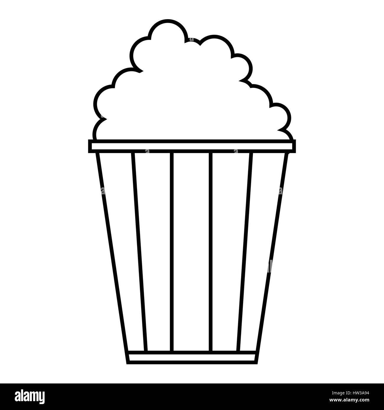 Popcorn icon, outline style Stock Vector Image & Art - Alamy