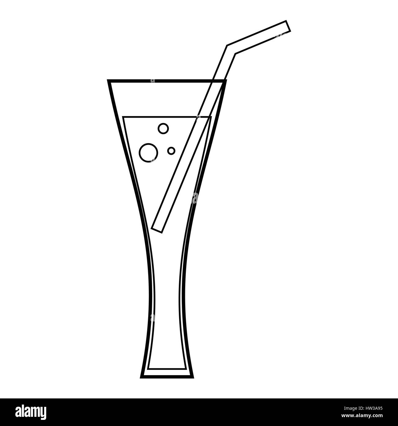 Cocktail icon, outline style Stock Vector Image & Art - Alamy
