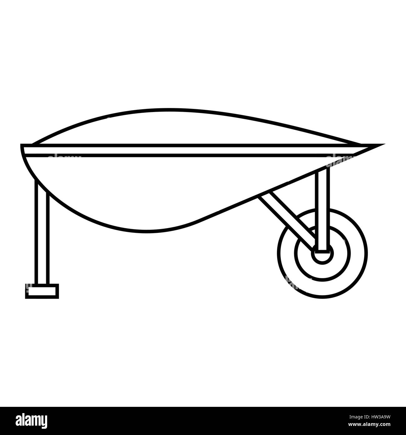 Gardening trolley icon, outline style Stock Vector Image & Art - Alamy