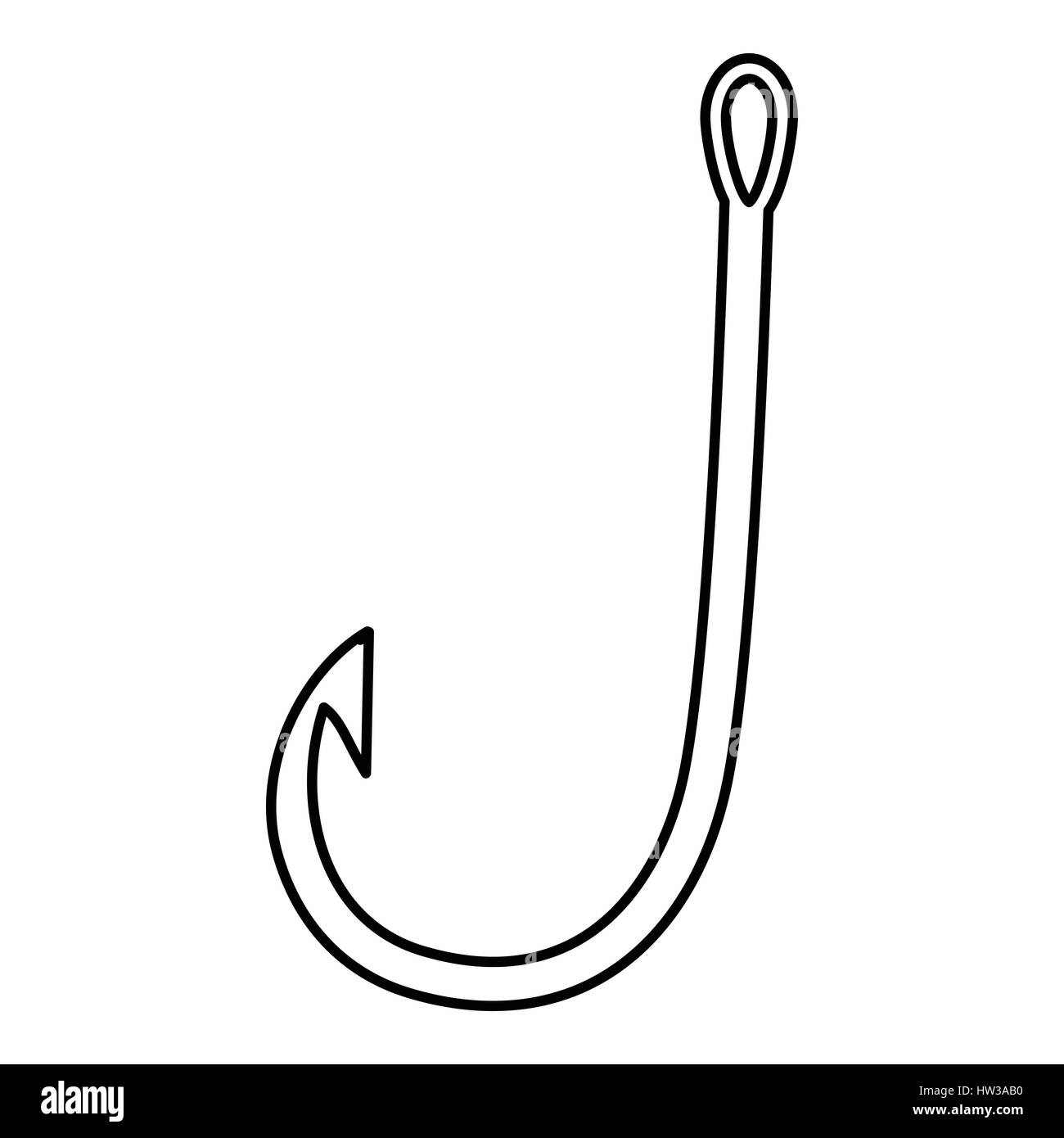 Hook icon, outline style Stock Vector Image & Art - Alamy