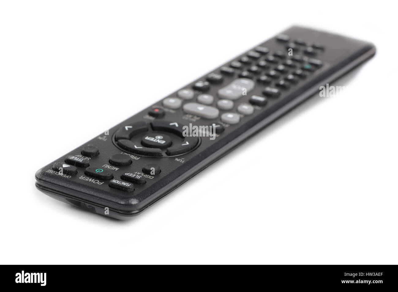 Black remote control isolated on white Stock Photo - Alamy