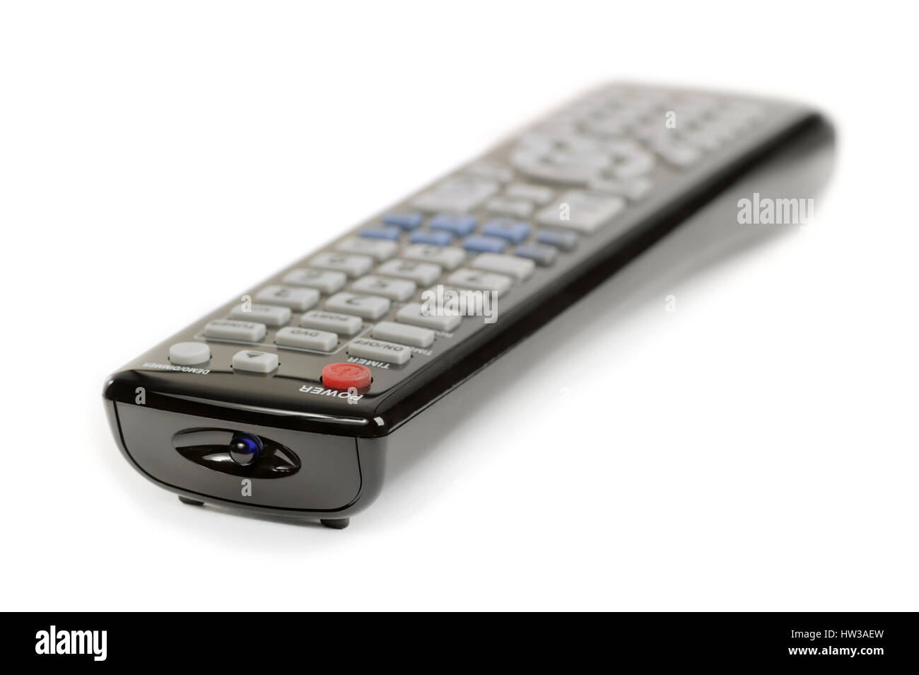 Black remote control isolated Stock Photo - Alamy