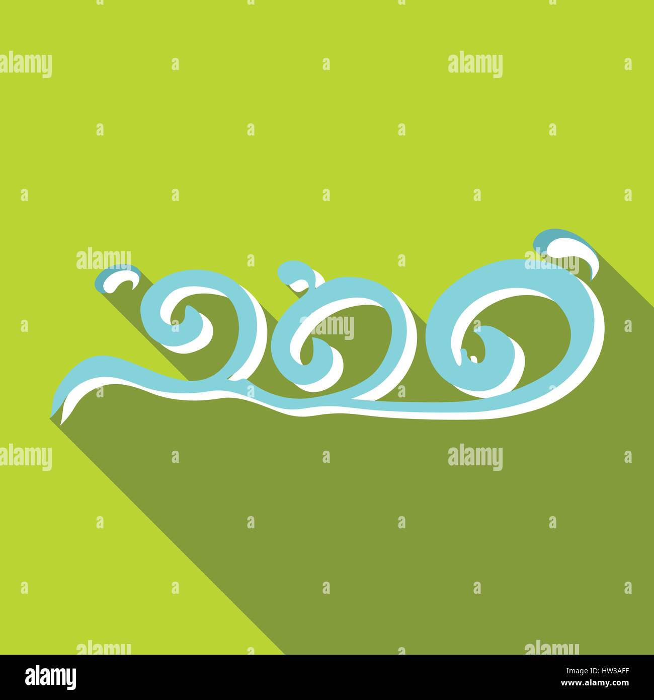 Three waves icon, flat style Stock Vector Image & Art - Alamy