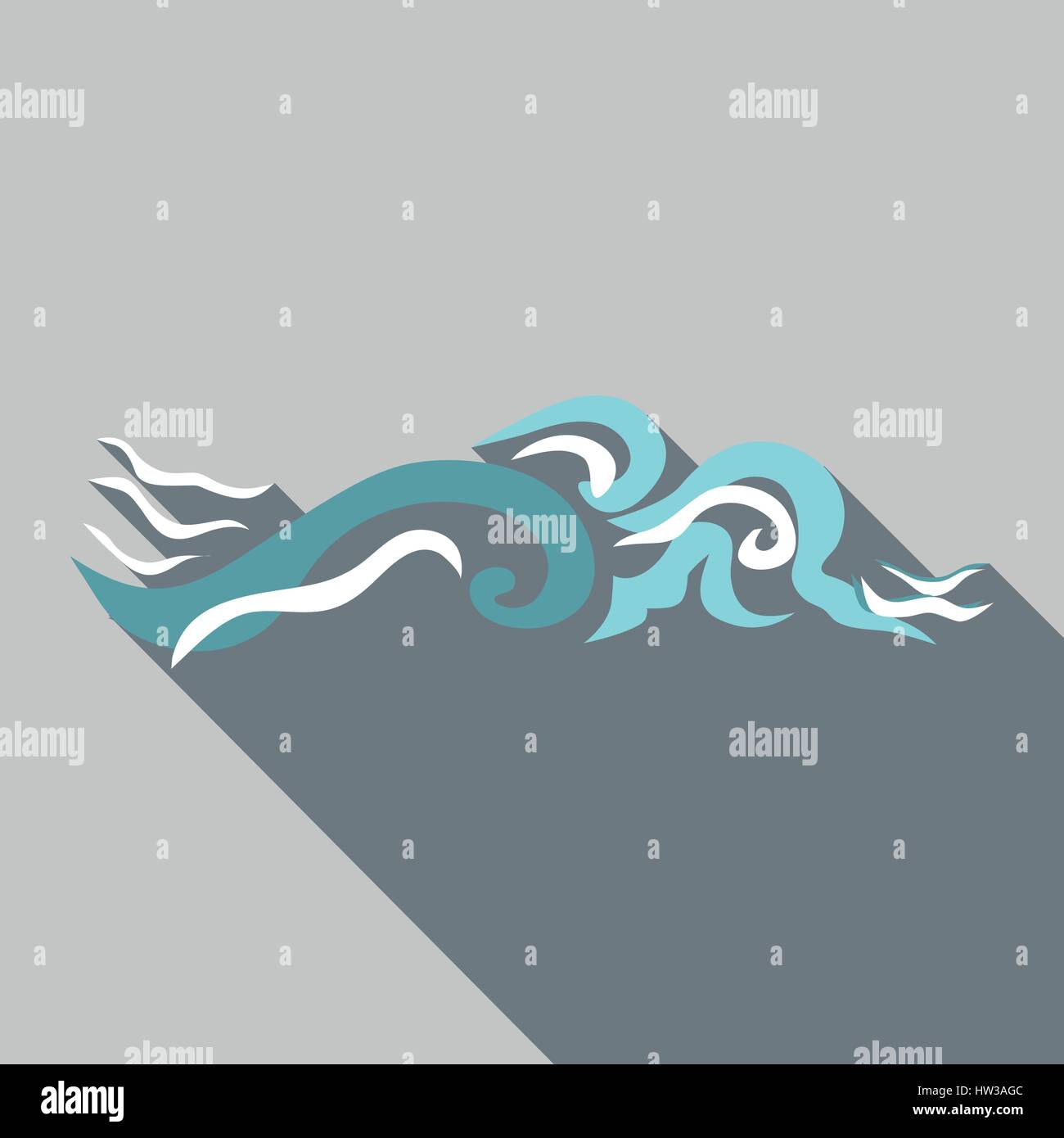 Ripple wave icon, flat style Stock Vector Image & Art - Alamy