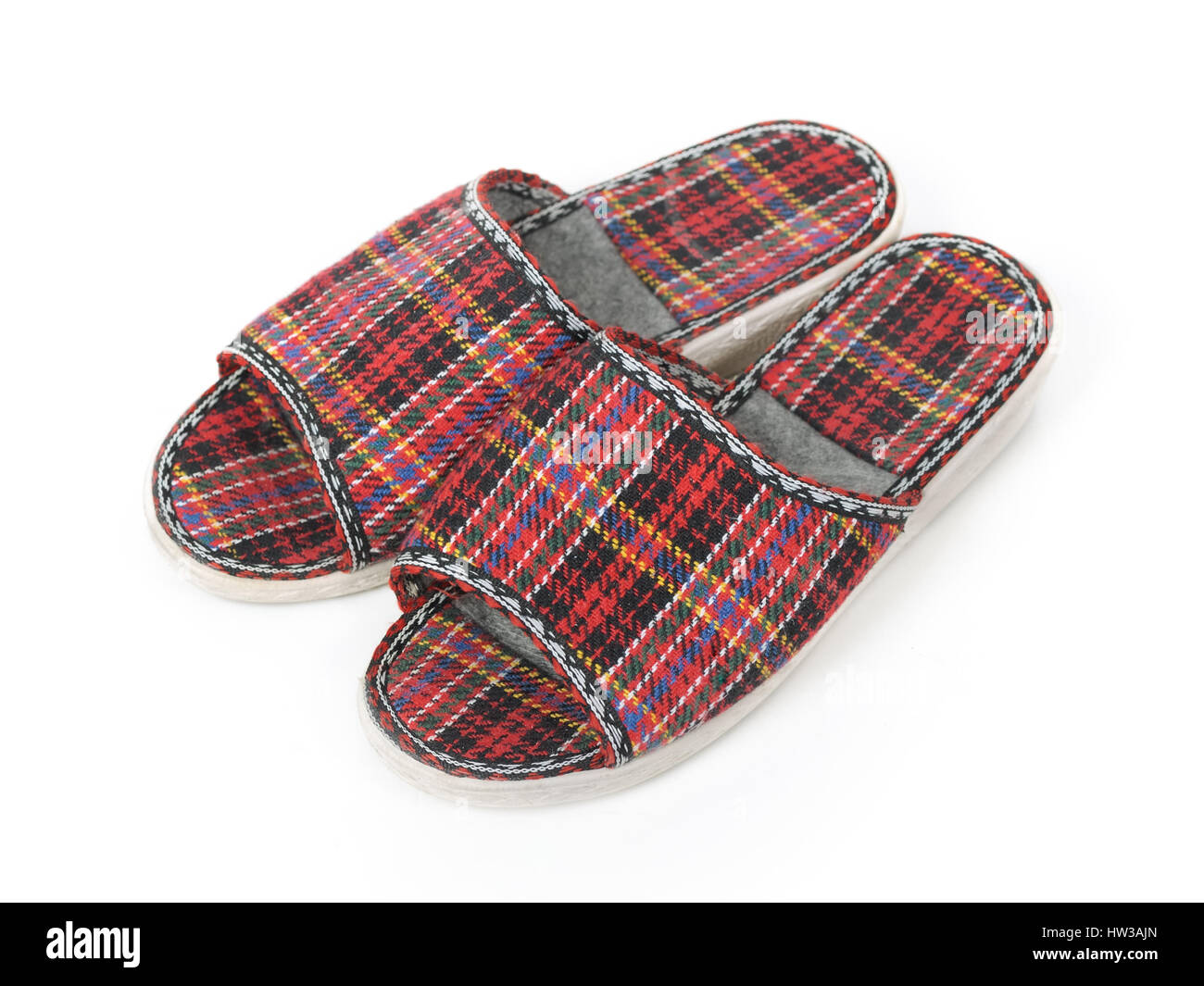 Slippers isolated on white background Stock Photo - Alamy