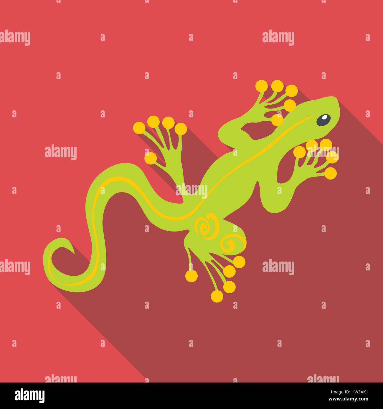 Green gecko icon, flat style Stock Vector Image & Art - Alamy