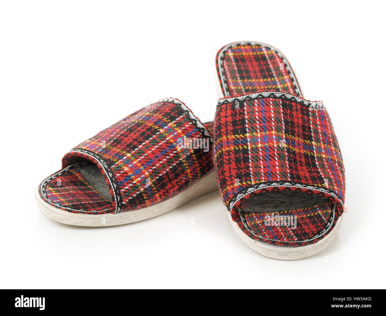Slippers isolated on white background Stock Photo - Alamy