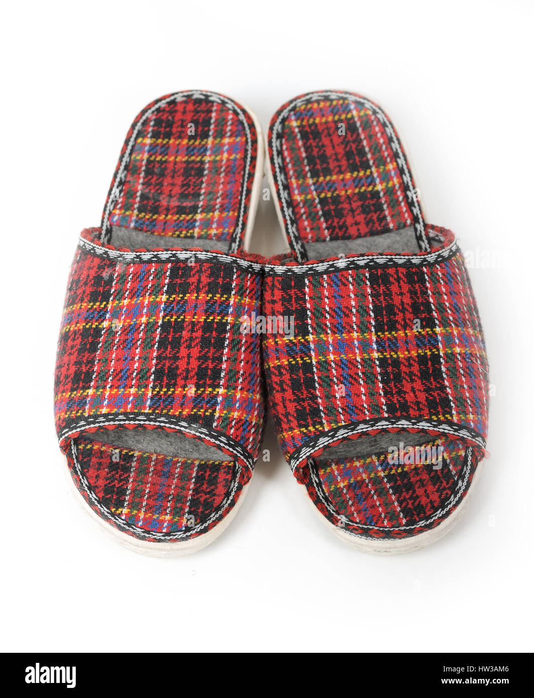 Slippers isolated on white background Stock Photo - Alamy