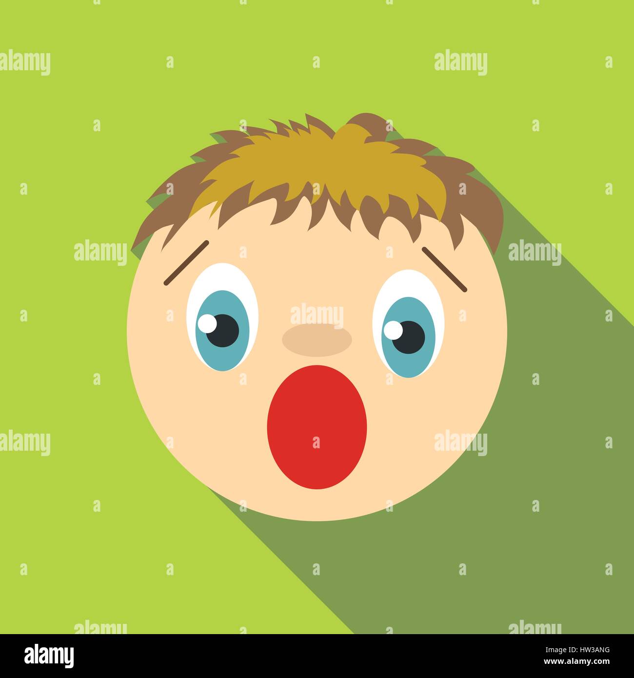 Scared icon, flat style Stock Vector Image & Art - Alamy