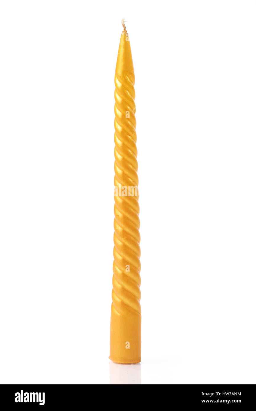 Candle isolated on white background Stock Photo - Alamy