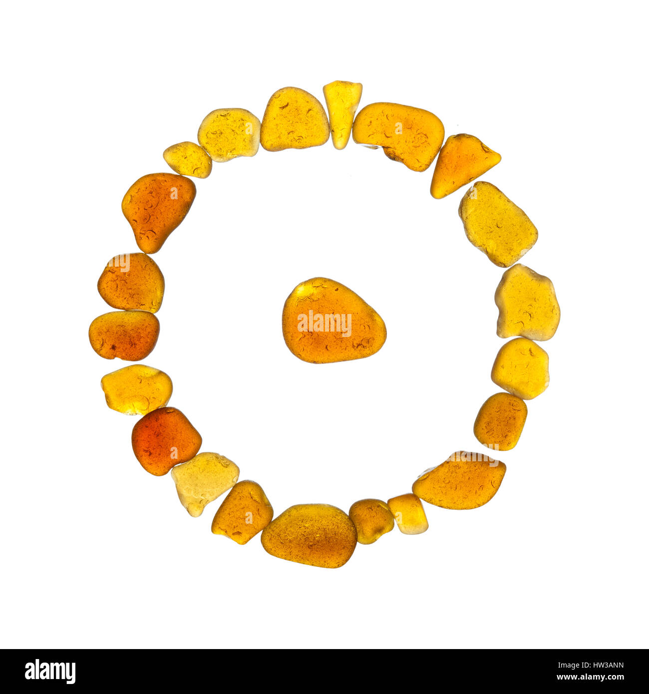 Chinese character ri - sun, historic form, sea glass mosaic Stock Photo ...