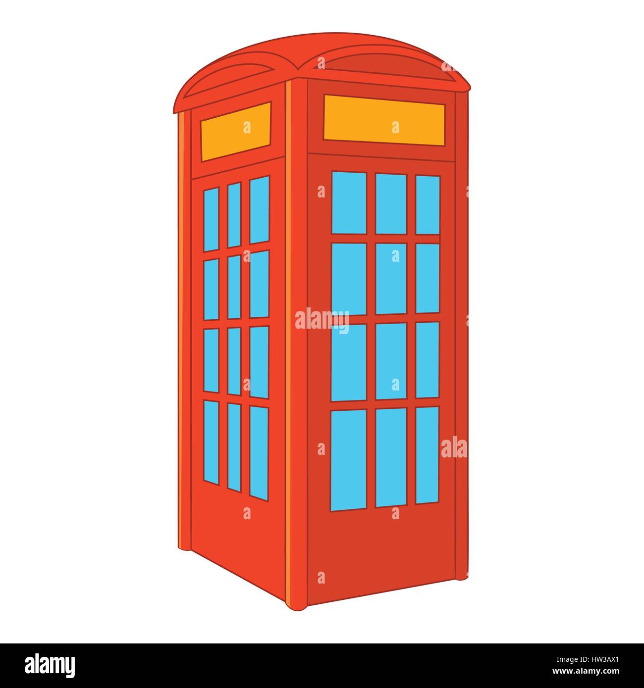 Old red phonebox Stock Vector Images - Alamy
