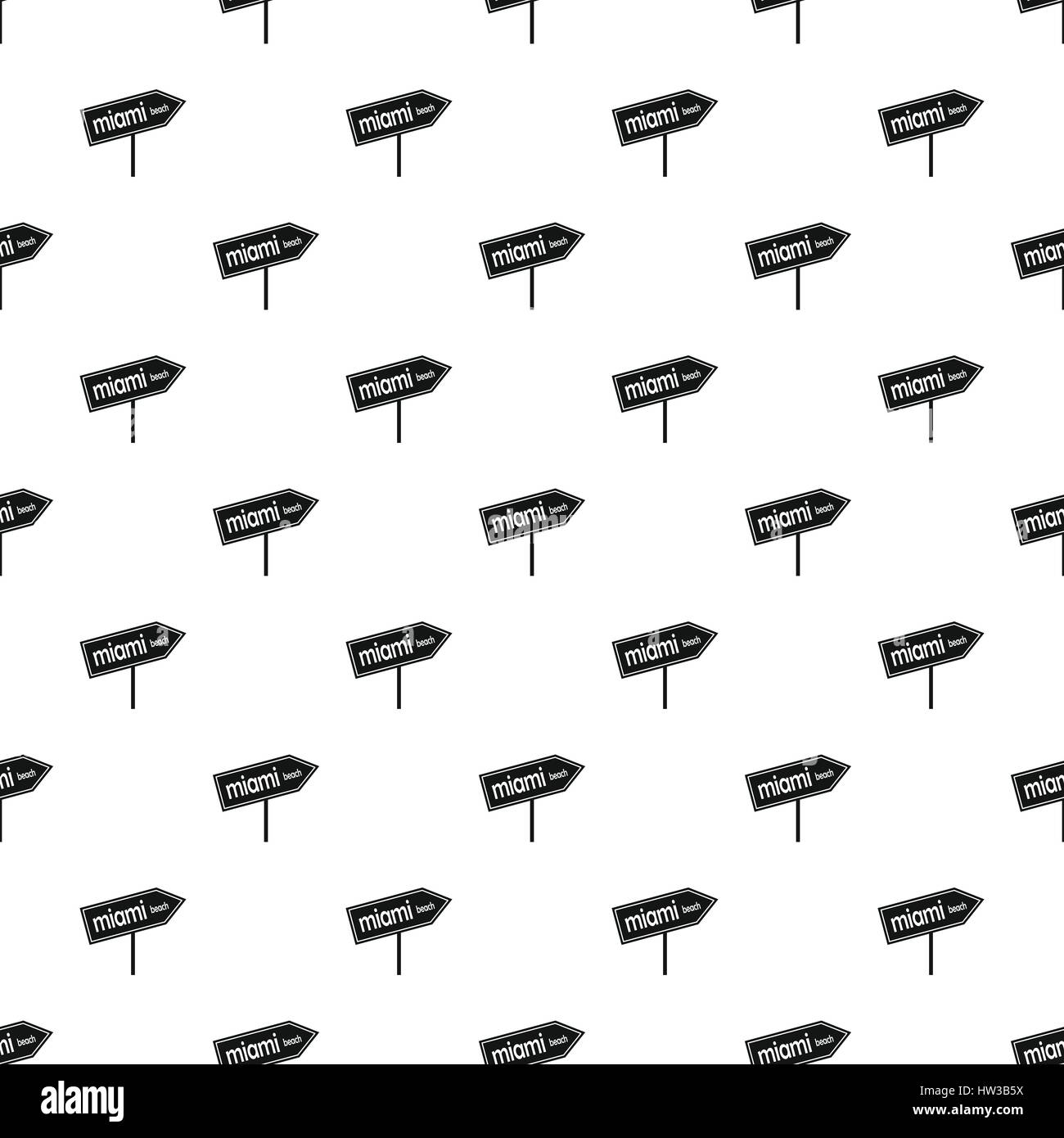 Sign Miami beach pattern, simple style Stock Vector Image & Art - Alamy