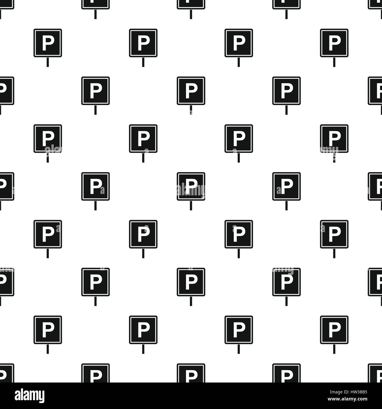 Parking sign pattern, simple style Stock Vector Image & Art - Alamy