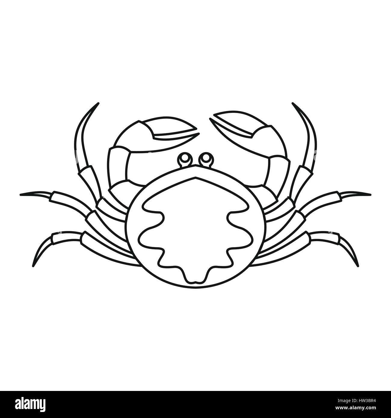 Crab seafood icon, outline style Stock Vector Image & Art - Alamy