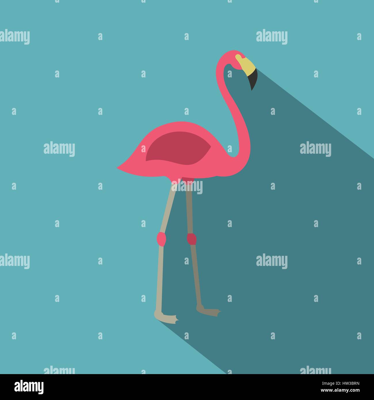 Pink flamingo icon, flat style Stock Vector Image & Art - Alamy