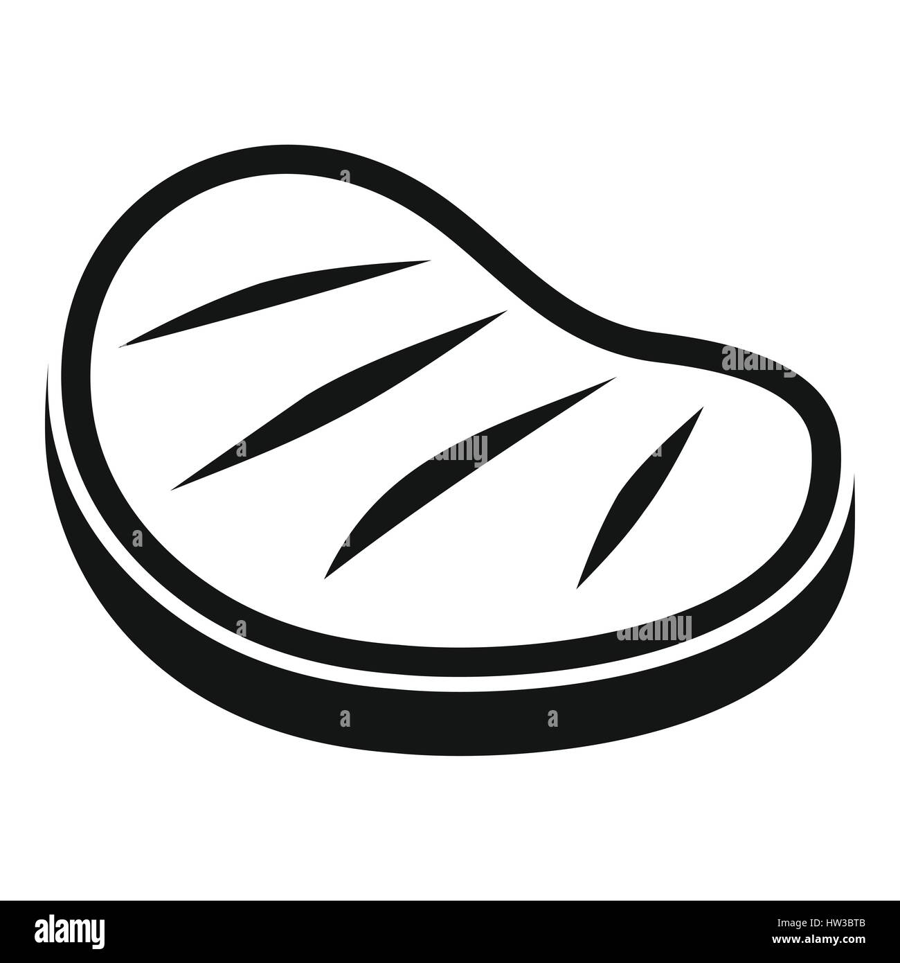 Beef steak icon, simple style Stock Vector Image & Art - Alamy