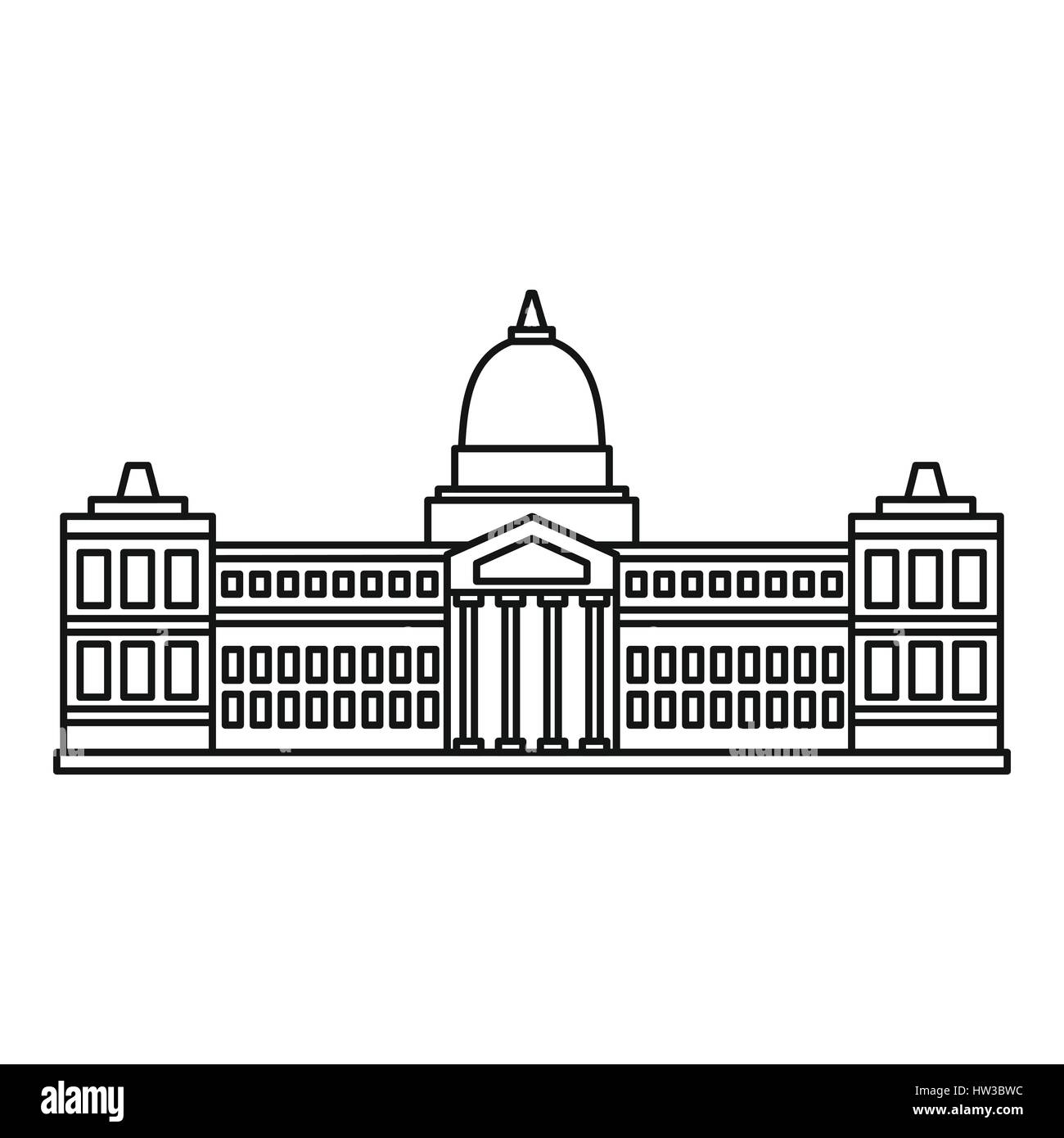 Palace of Congress, Buenos icon, outline style Stock Vector Image & Art ...