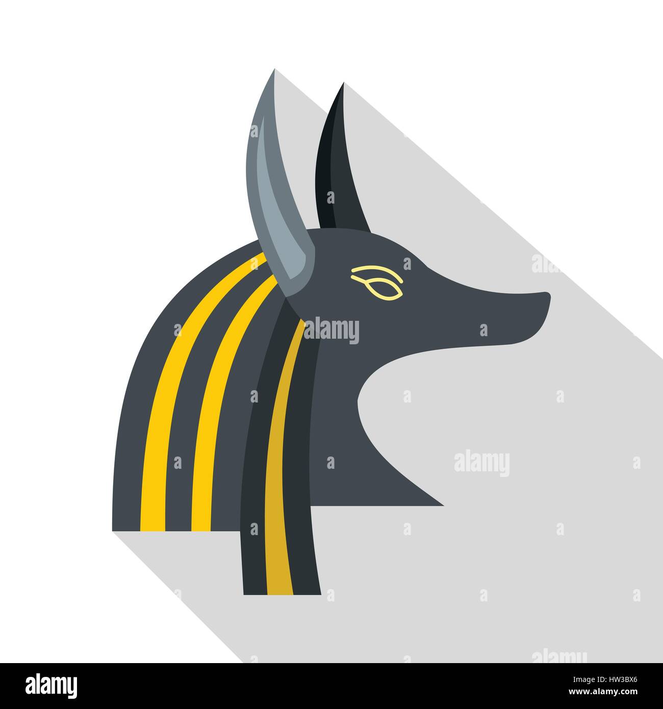 Anubis head icon, flat style Stock Vector Image & Art - Alamy