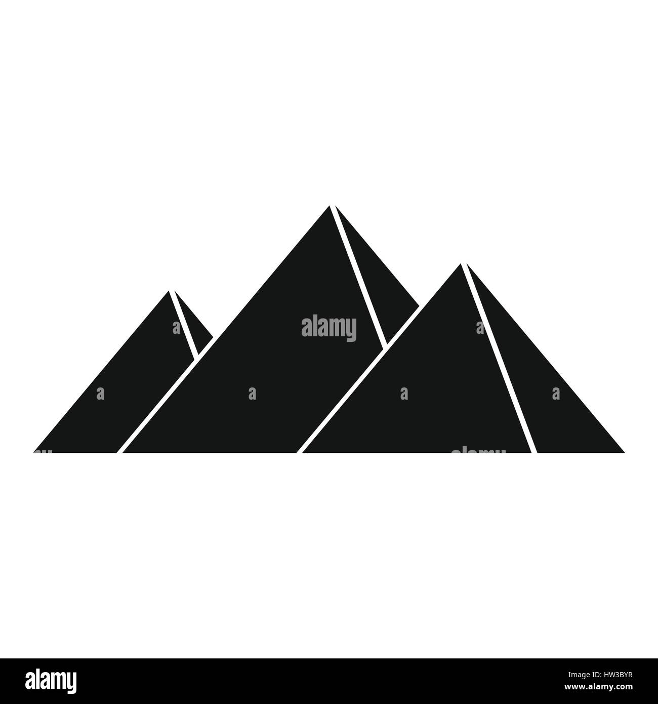 Pyramids egypt icon simple Cut Out Stock Images & Pictures - Alamy